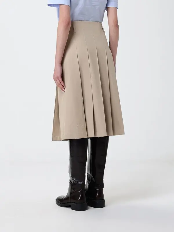 A.p.c. Pleated Midi Skirt - Beige
