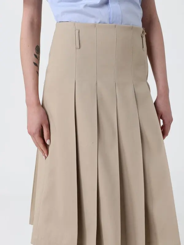 A.p.c. Pleated Midi Skirt - Beige