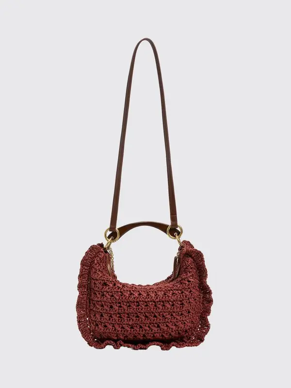 TWINSET Crochet Raffia Shoulder Bag