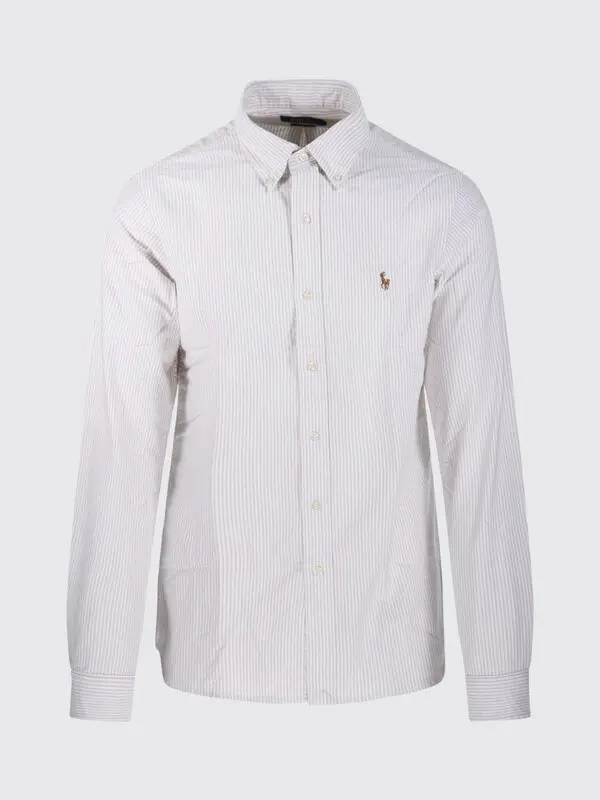 Polo Ralph Lauren Striped Cotton Casual Shirt - White