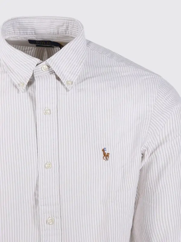 Polo Ralph Lauren Striped Cotton Casual Shirt - White