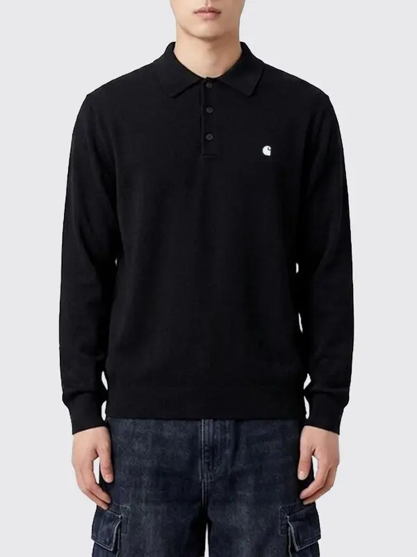 Carhartt Work In Progress Cotton Polo Shirt - Black