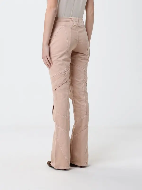 Blumarine Slim Fit Cotton Trousers - Beige