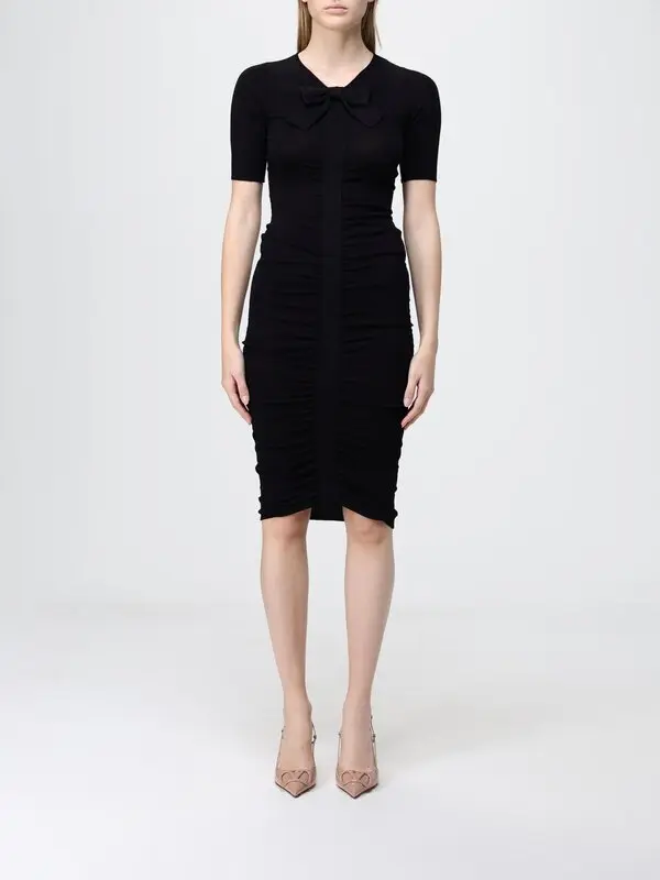 Valentino Garavani Stretch Viscose Mini Dress - Black