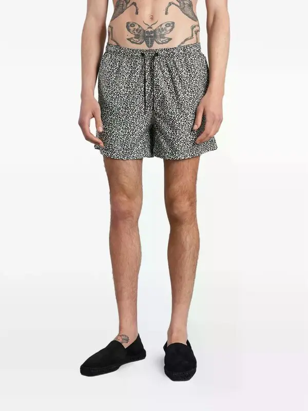 Tagliatore Floral-print Swim Shorts - Grey