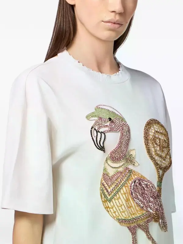 Philipp Plein Embellished Open Back T-shirt