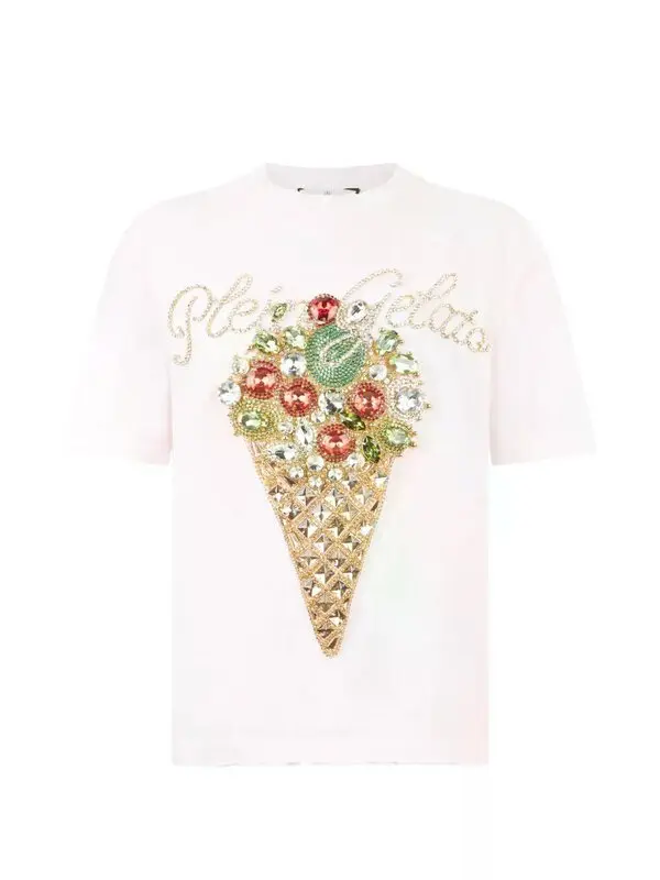 Philipp Plein Embellished T-shirt - Pink