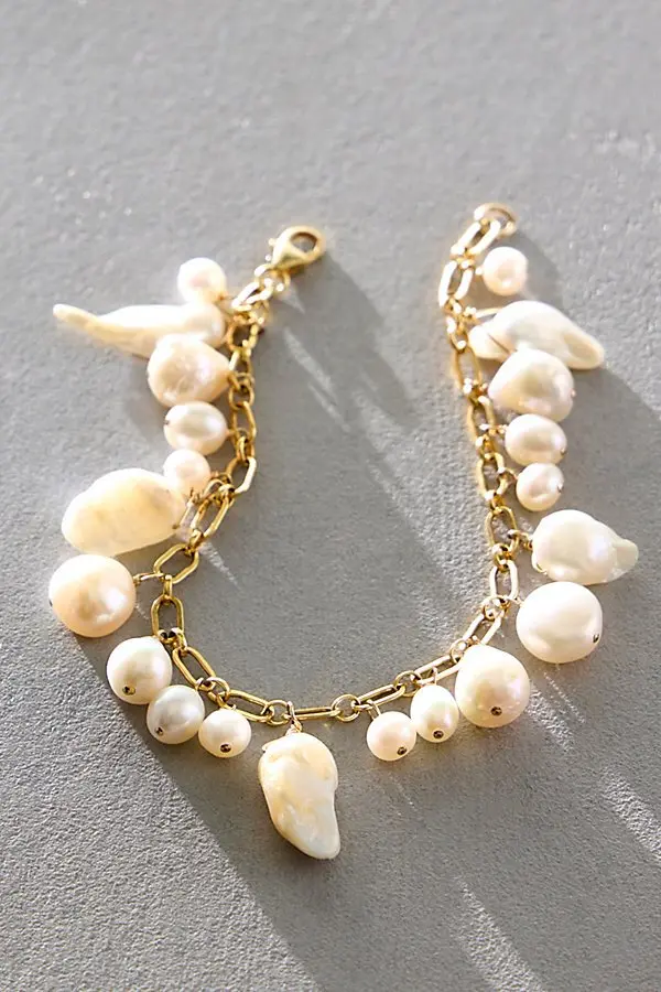 ATMA PREMA Freshwater Charm Bracelet - Pearl