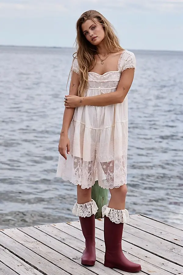 For Love & Lemons Brigitta Tall Rain Boots