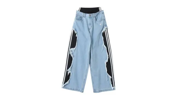 Adidas Adilenium 5.0 Deconstructed Denim Pants - Light Blue