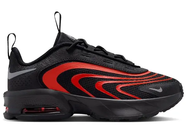 Nike Max Athletic Sneakers - Black/picante Red/smoke Grey