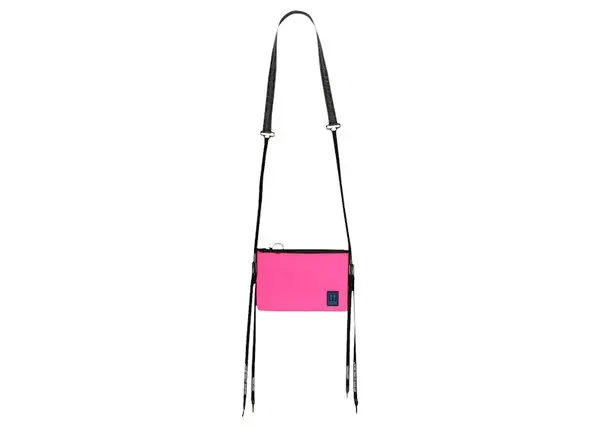 Off-White Flat Crossbody Bag - Fuchsia