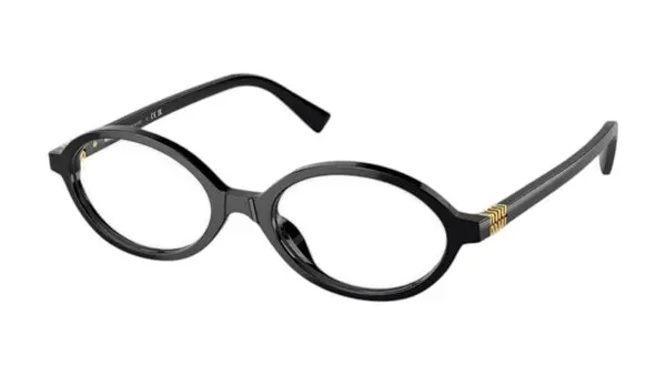 Miu Miu Round Frame Eyeglasses - Black
