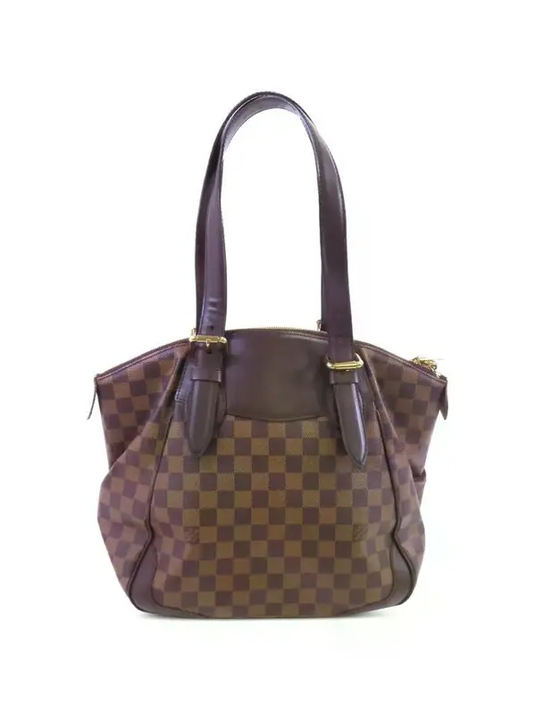 LOUIS VUITTON Damier Ebene Verona Gm Tote Bag - Brown