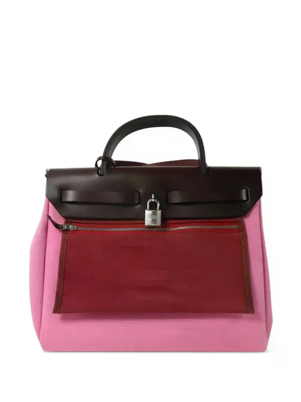 Hermès Pm Herbag Canvas Tote Bag