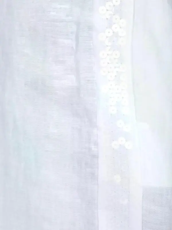 120% Lino Sequin-embellished Tailored Trousers