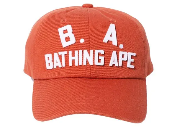 A BATHING APE B.a. Washed Twill Cap - Orange