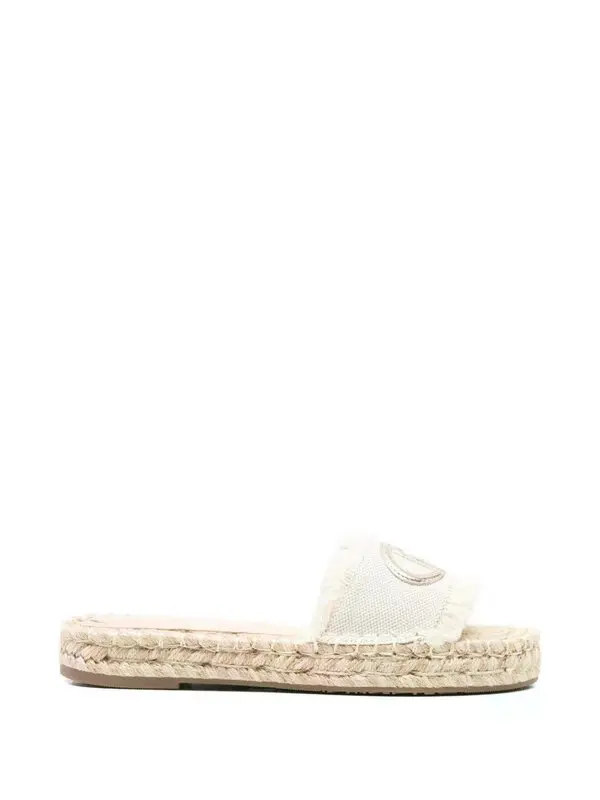 Liu Jo Logo-plaque Frayed Espadrilles