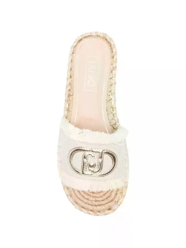Liu Jo Logo-plaque Frayed Espadrilles