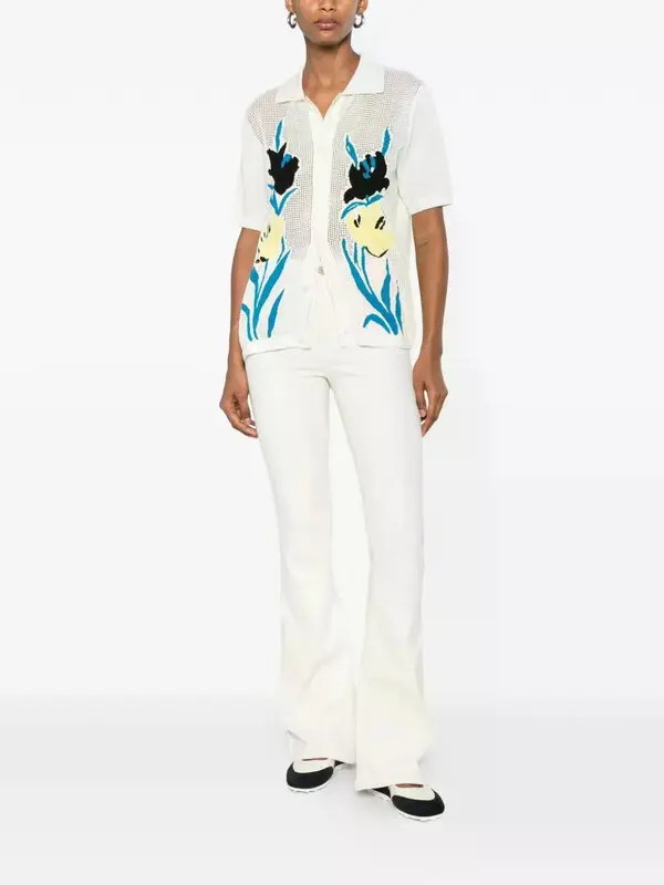 LOIS Logo Patch Flared Trousers