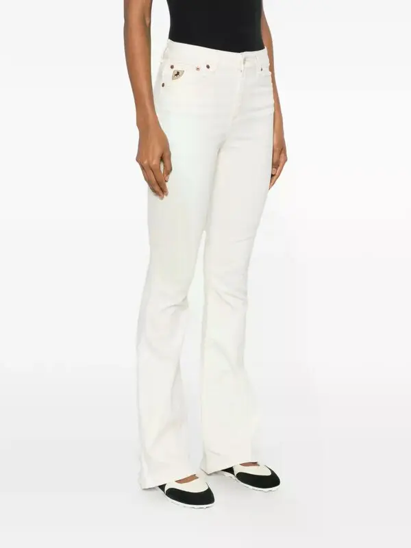 LOIS Logo Patch Flared Trousers