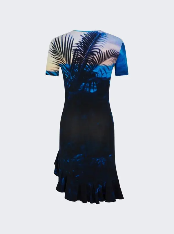 Rabanne Printed Jersey Mini Dress