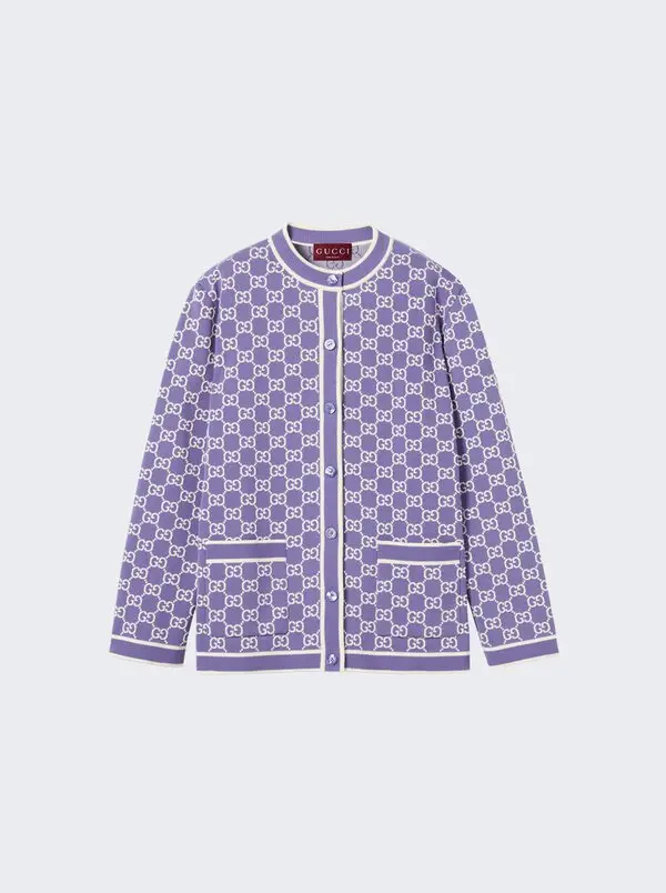 Gucci Gg Jacquard Cotton Cardigan