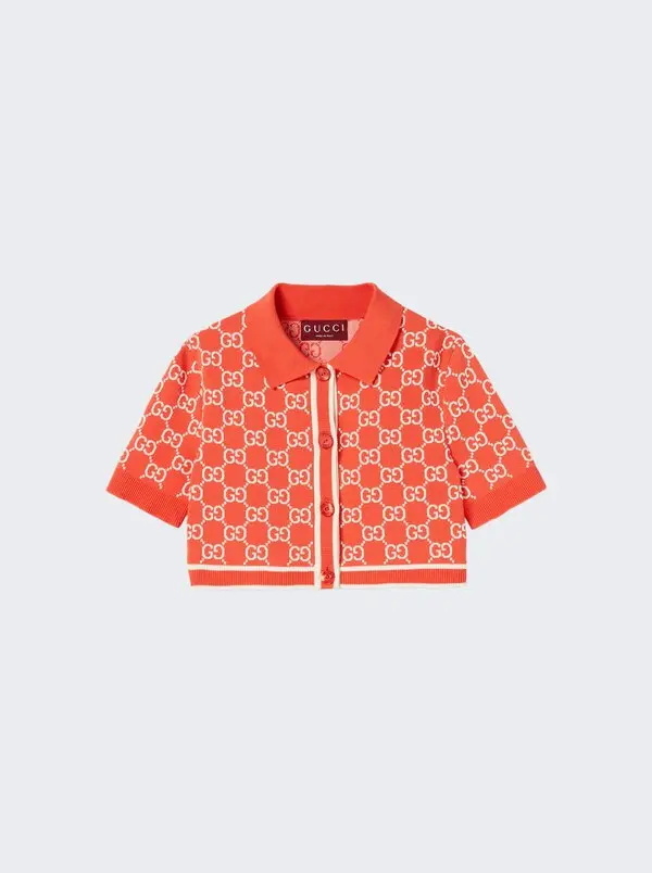 Gucci Cropped Jacquard Cardigan