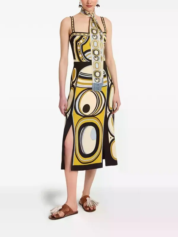 La DoubleJ Me A Martini" Envers Satin Midi Dress - Yellow