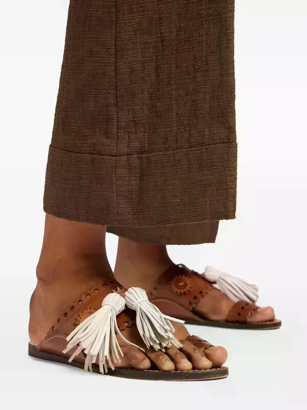 La DoubleJ Sandy Slides With Tassels