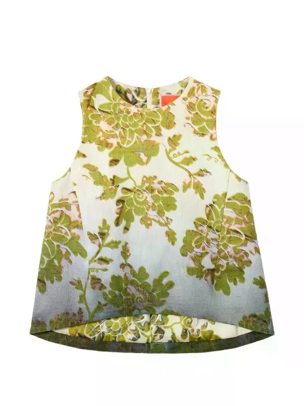La DoubleJ La Scala Sleeveless Ombré Print Cotton Top - Neutrals
