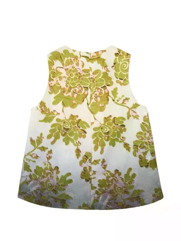 La DoubleJ La Scala Sleeveless Ombré Print Cotton Top - Neutrals