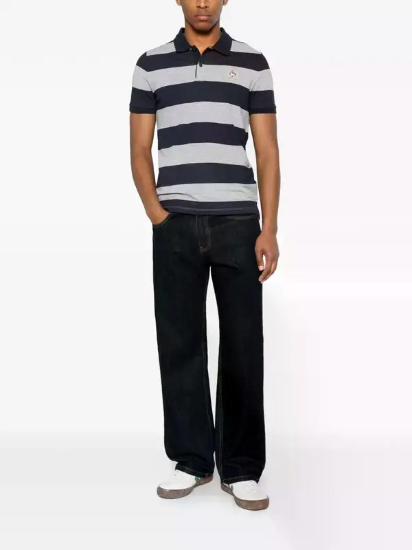 JOHNNY LAMBS Striped-pattern Polo Shirt