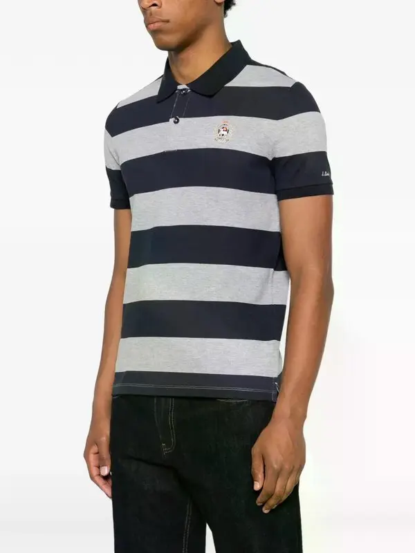 JOHNNY LAMBS Striped-pattern Polo Shirt