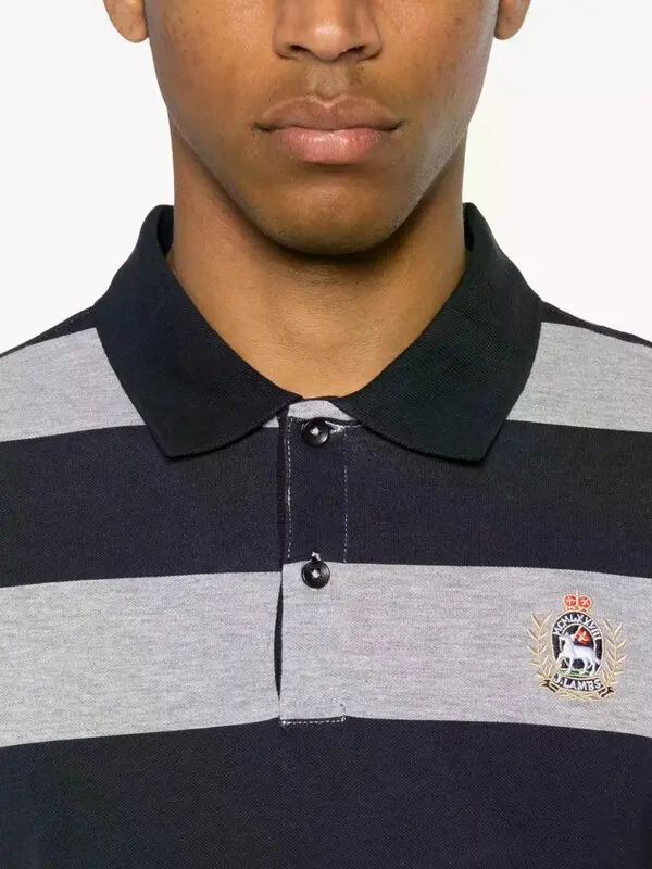 JOHNNY LAMBS Striped-pattern Polo Shirt