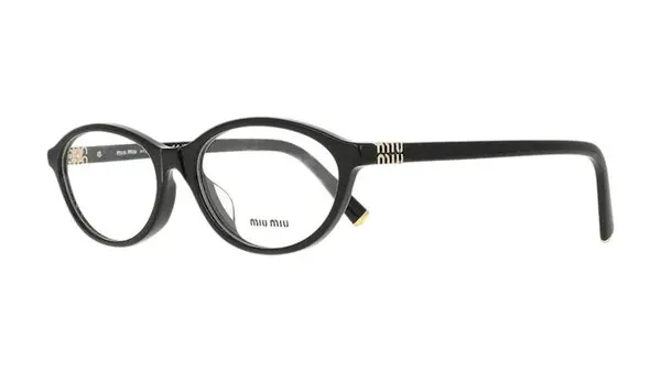 Miu Miu Oval Full Rim Eyeglasses - Black