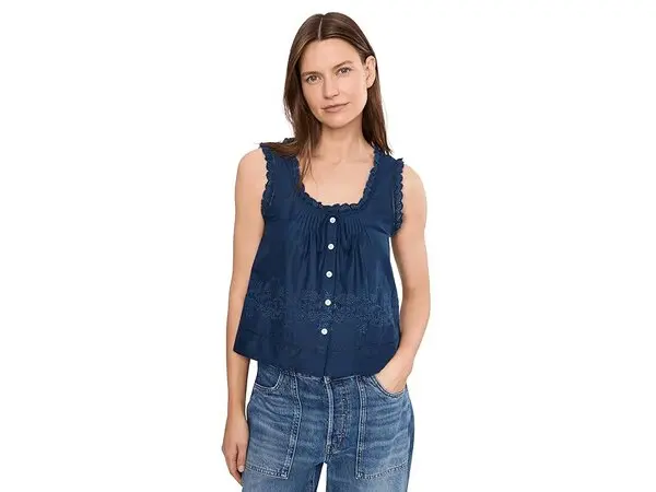 Madewell Leah Top In Classic Indigo - Blue