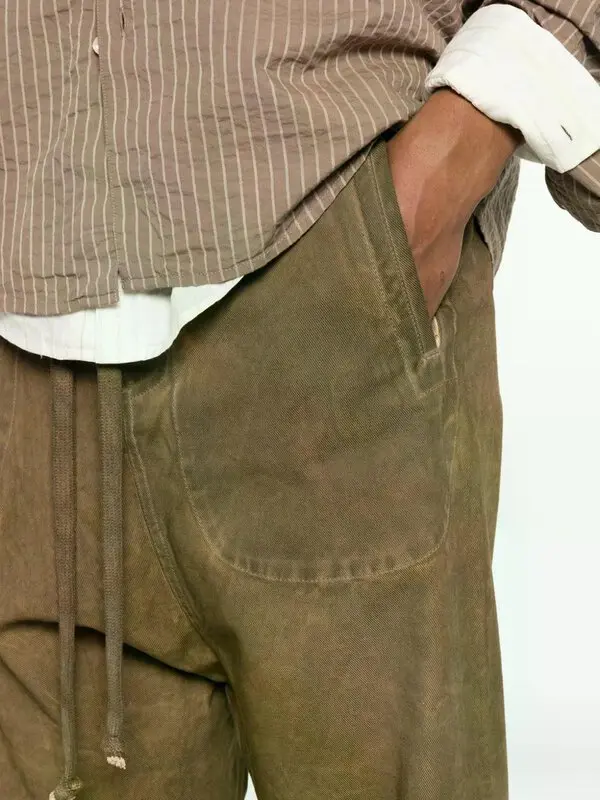 UMA WANG Drawstring Waist Panelled Trousers
