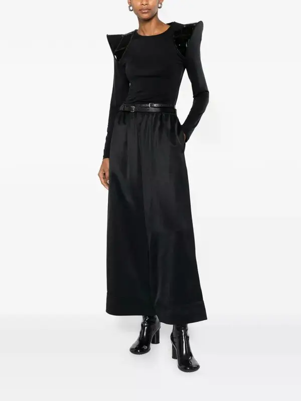 Junya Watanabe Sculptural Shoulder Patent Panel T-shirt