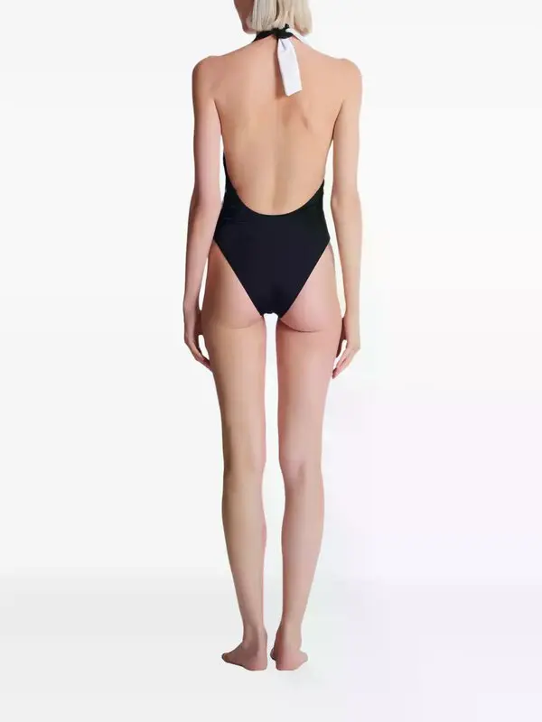 Balmain Two-tone Halterneck Swimsuit