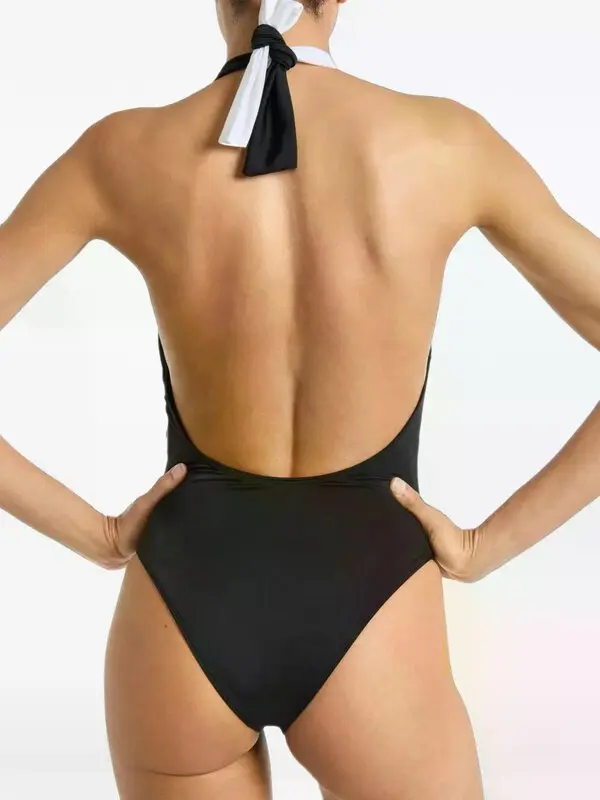 Balmain Two-tone Halterneck Swimsuit