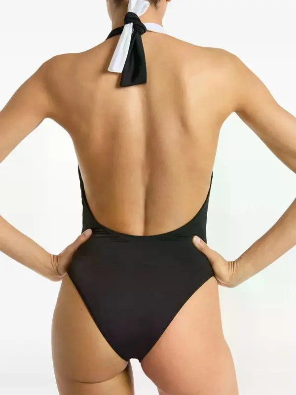 Balmain Two-tone Halterneck Swimsuit