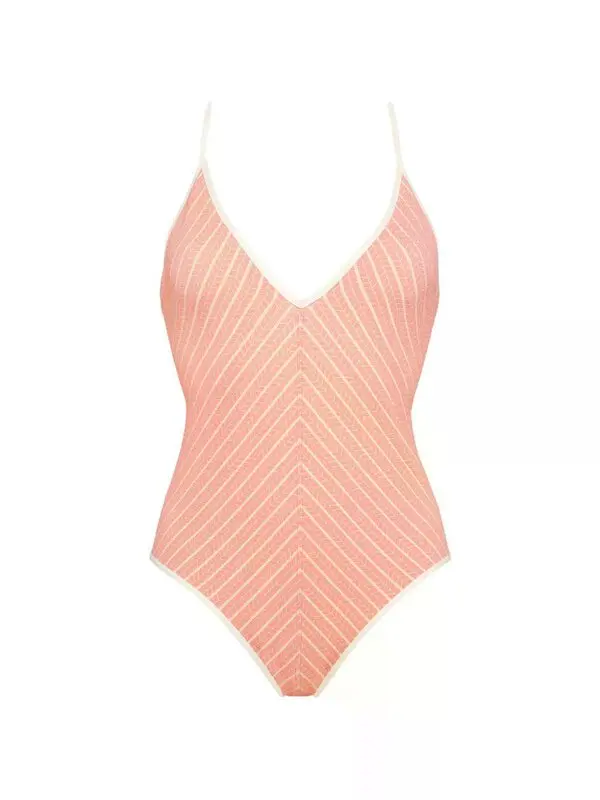ERES V-neckline Striped Swimsuit