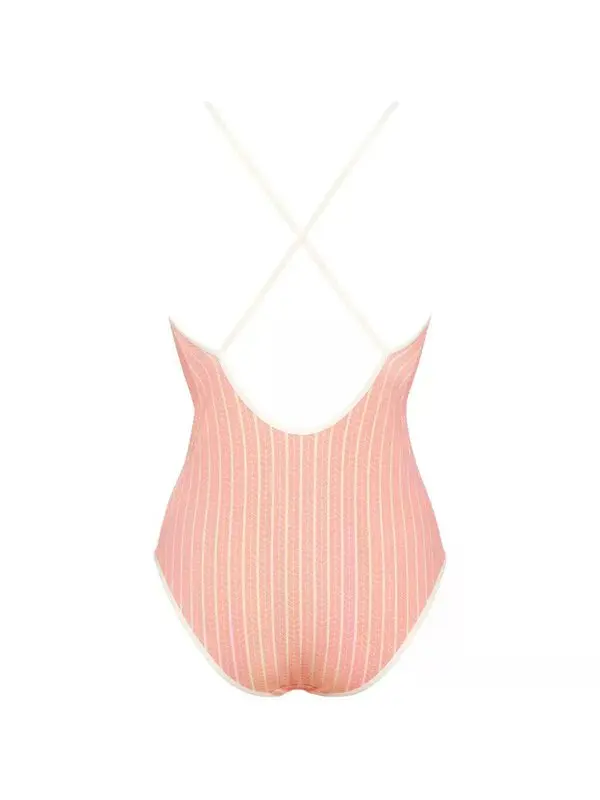 ERES V-neckline Striped Swimsuit