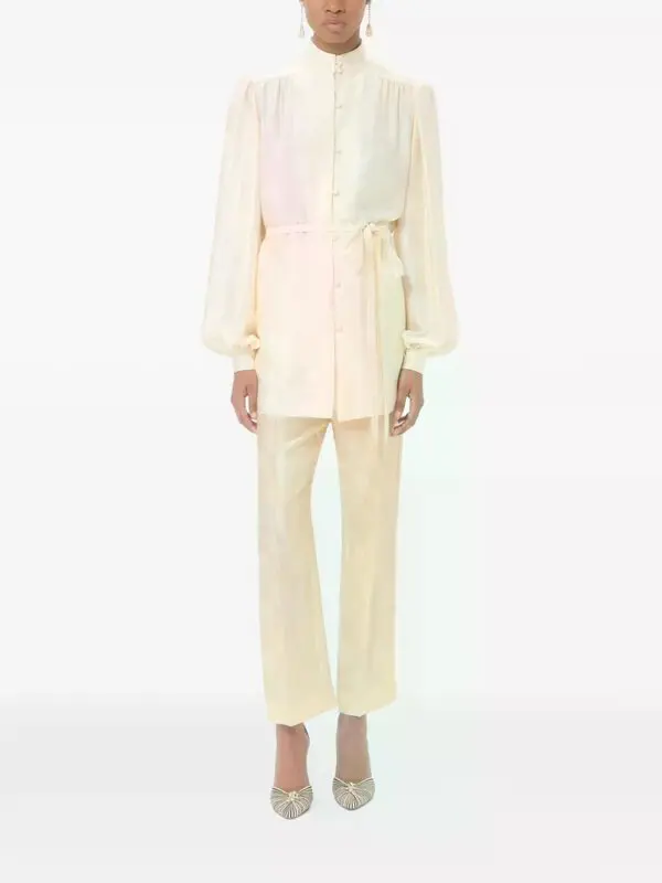 Valentino Garavani Striped Polka Dot Jacquard Pants - Neutrals