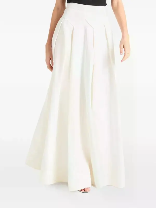 TEMPERLEY LONDON Elodie Pleated Maxi Skirt - White