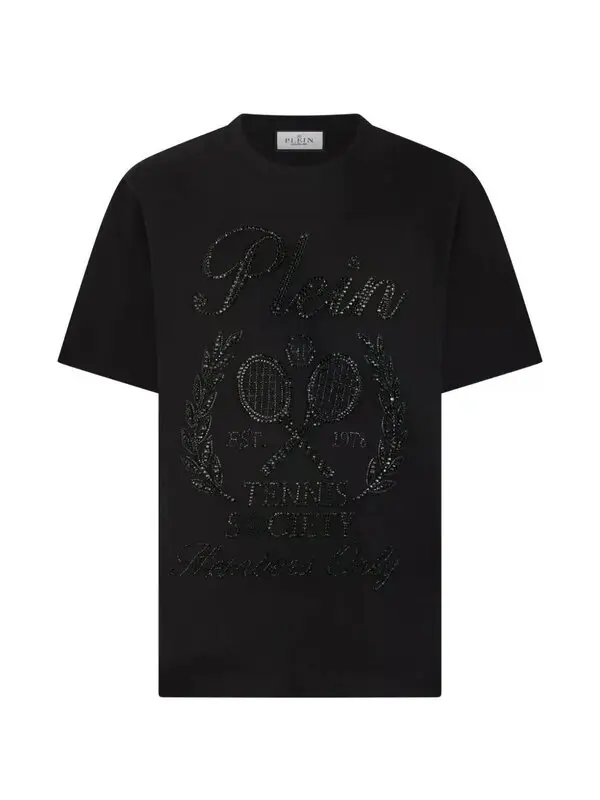 Philipp Plein Rhinestone-embelished Round-neck T-shirt - Black