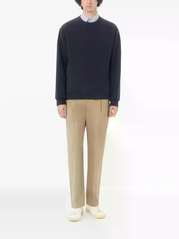 Valentino Garavani Cotton Sweatshirt With Vlogo Embroidery - Blue