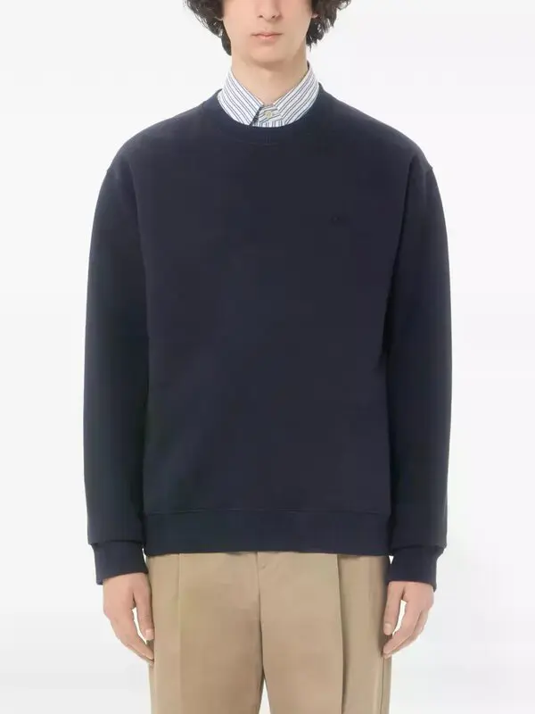 Valentino Garavani Cotton Sweatshirt With Vlogo Embroidery - Blue