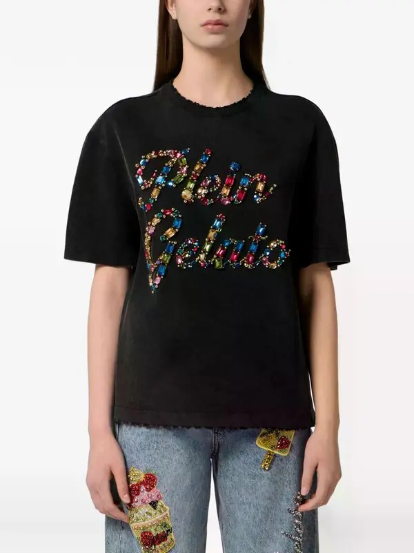 Philipp Plein Embellished T-shirt - Black